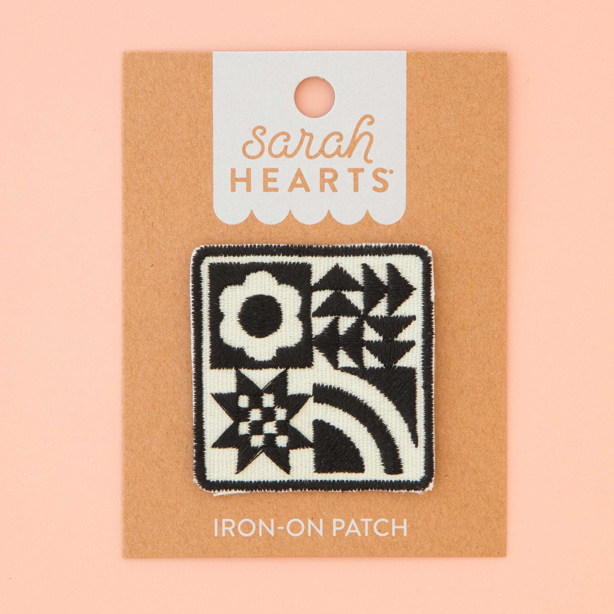 Black Quilt Block Iron-On Patch – Sarah Hearts