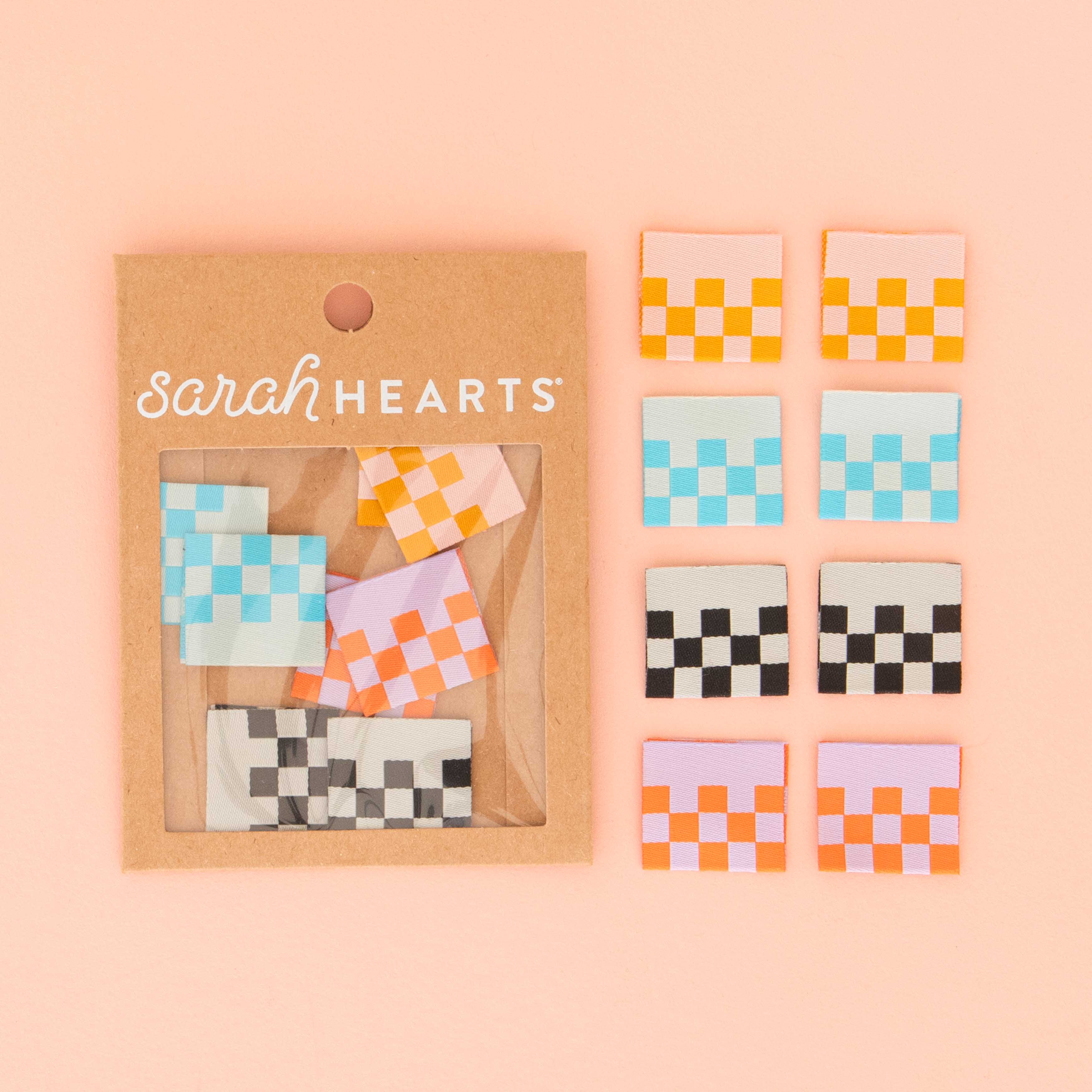 Checkerboard Multipack Woven Labels – Sarah Hearts