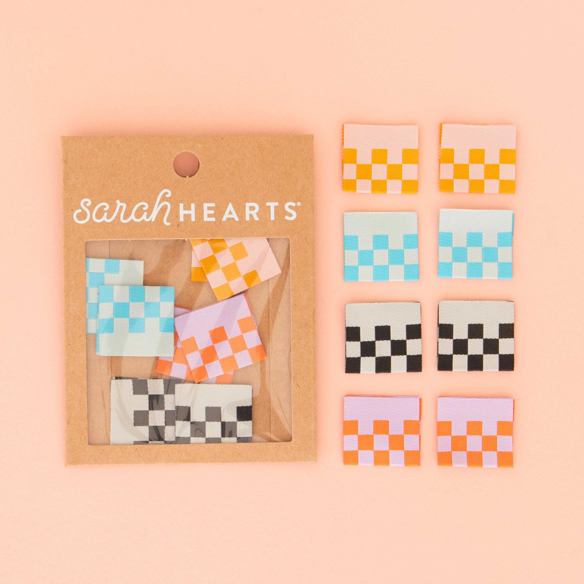 Checkerboard Multipack Woven Labels – Sarah Hearts