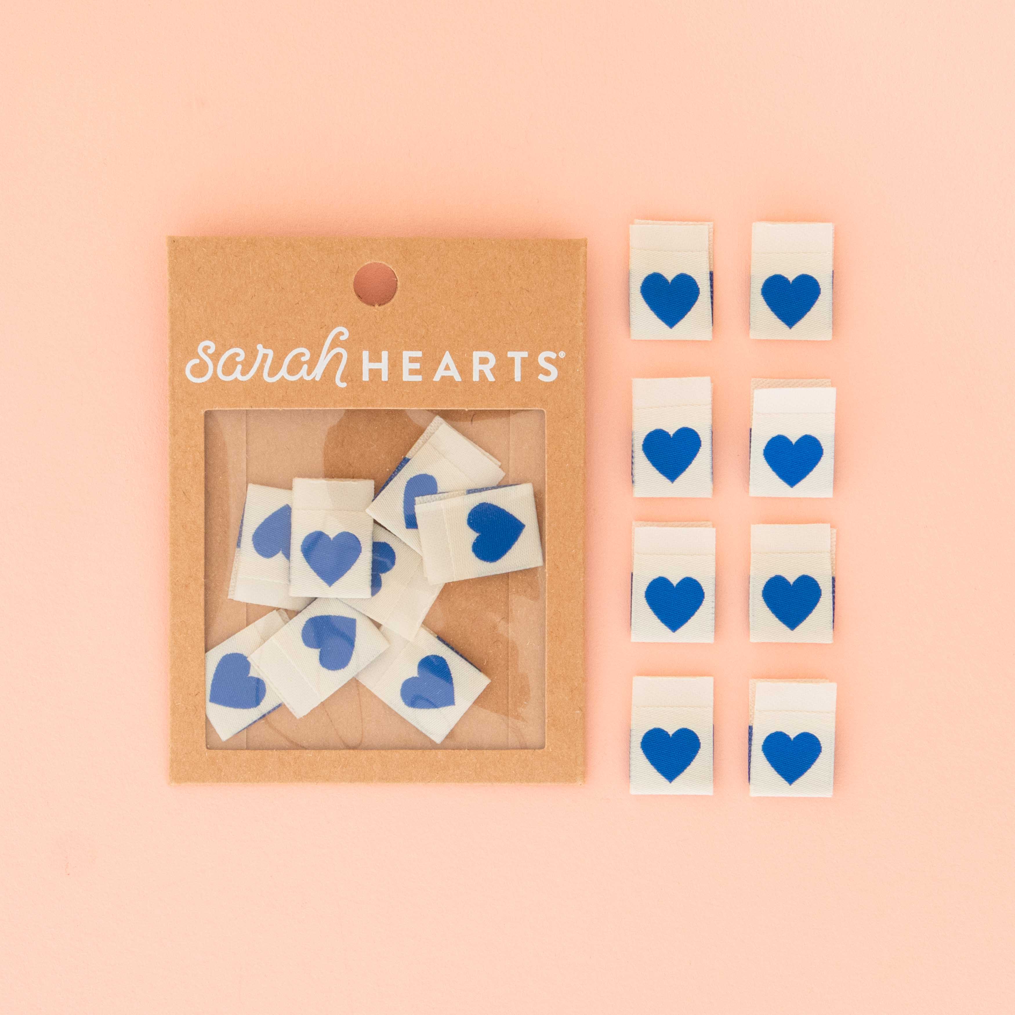 Blue Heart Woven Labels – Sarah Hearts