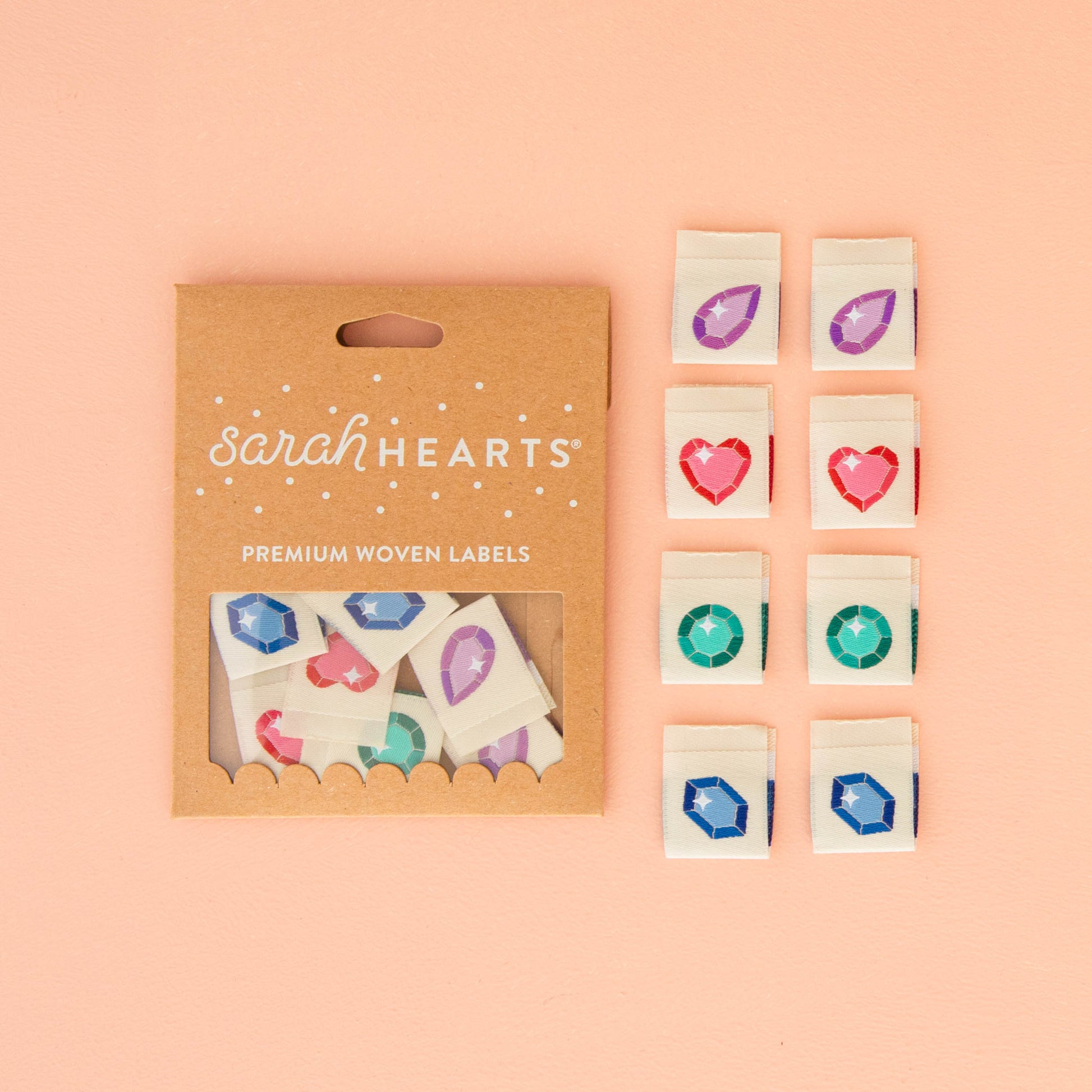 Jewel Multipack Woven Labels – Sarah Hearts