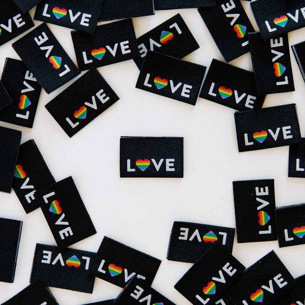 Love Pride Heart Woven Labels – Sarah Hearts