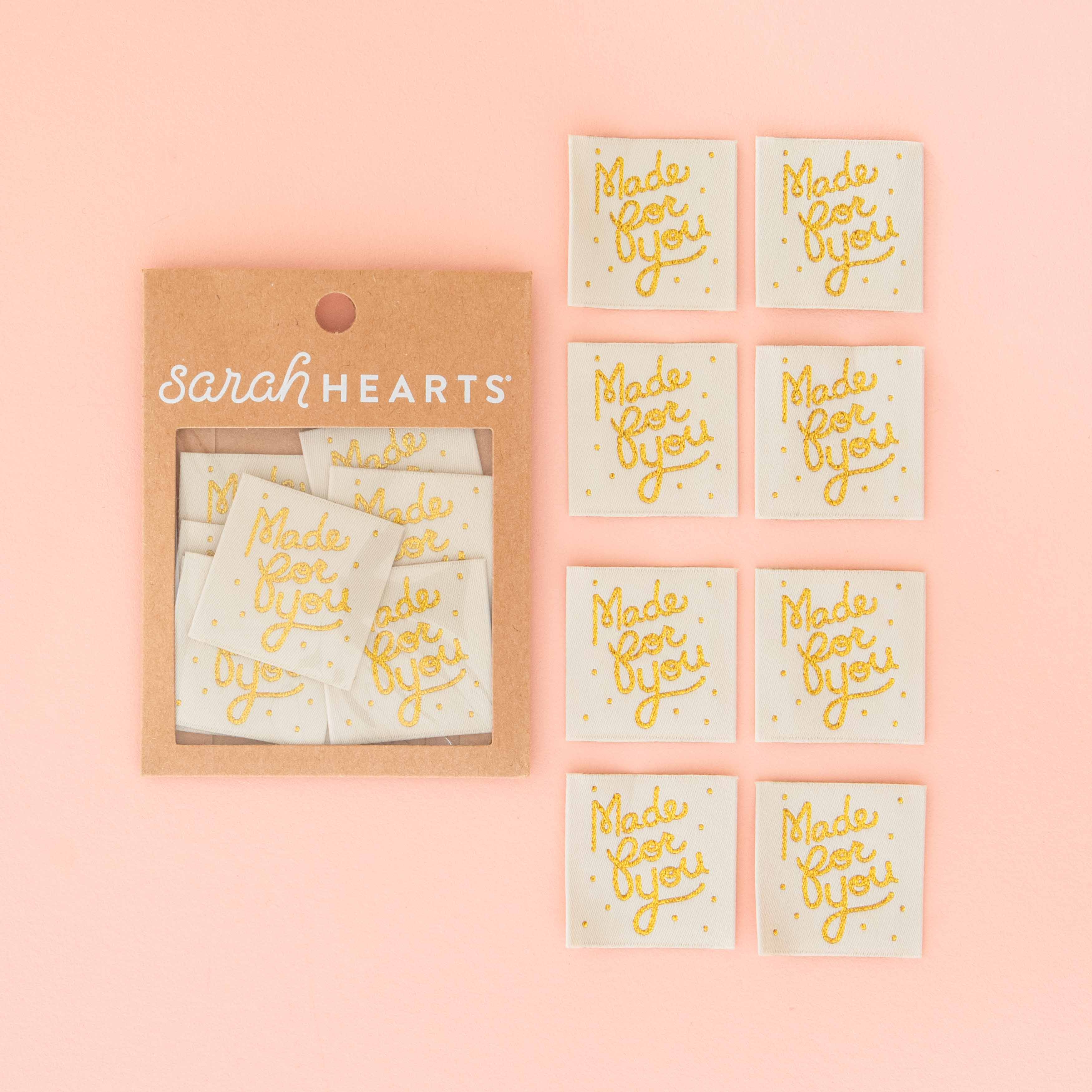 Made for You Gold Woven Labels – Sarah Hearts