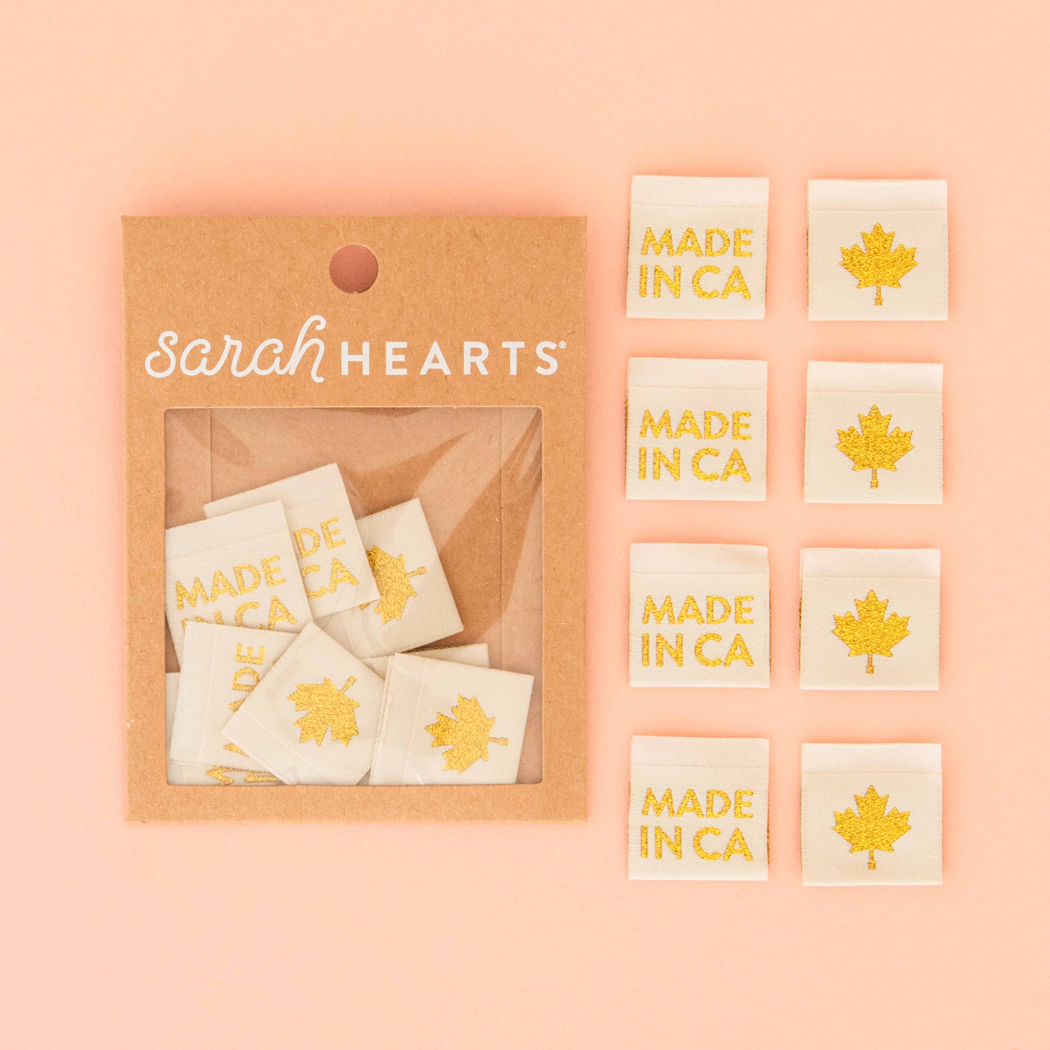 Made in Canada Gold Woven Labels – Sarah Hearts