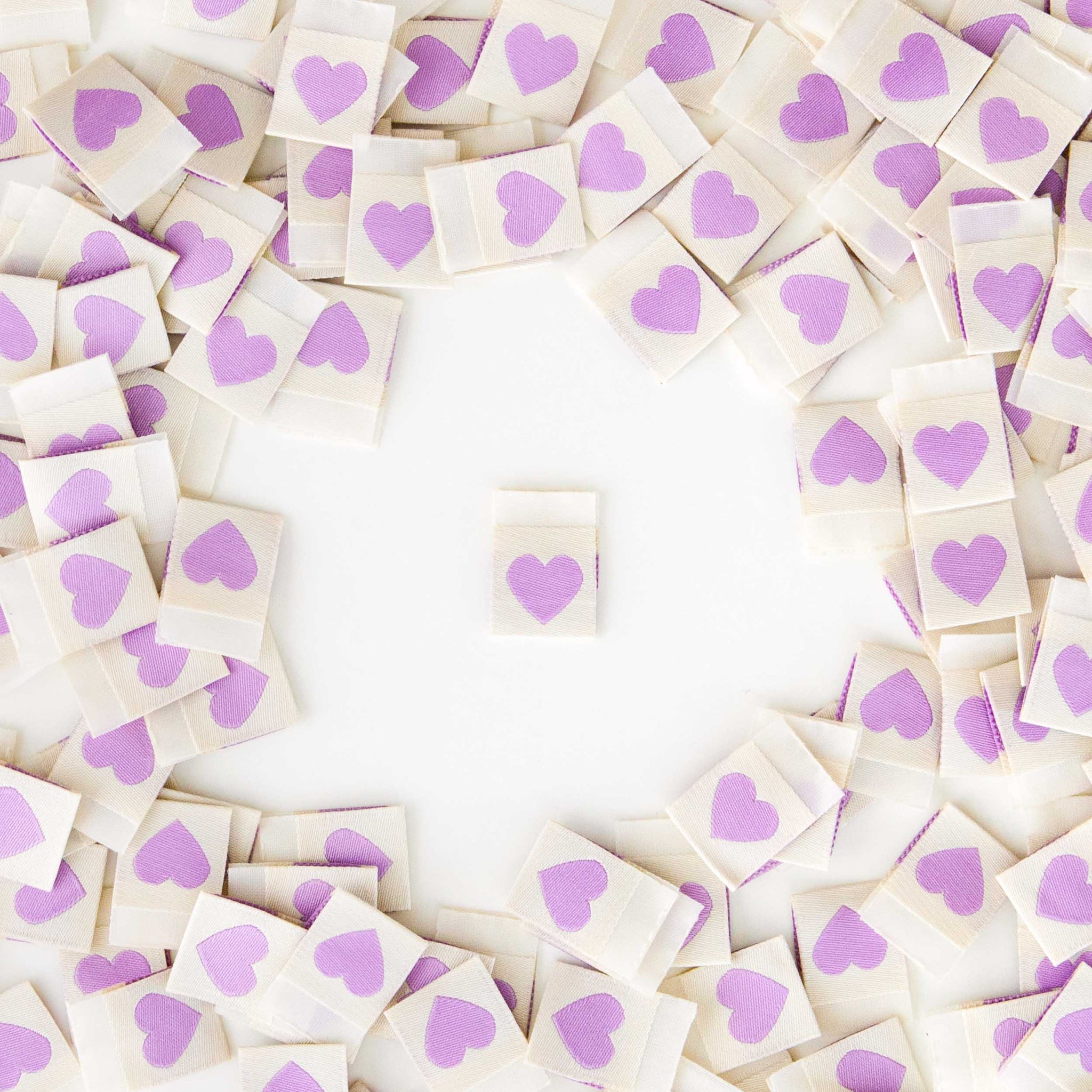 Purple Heart Woven Labels – Sarah Hearts