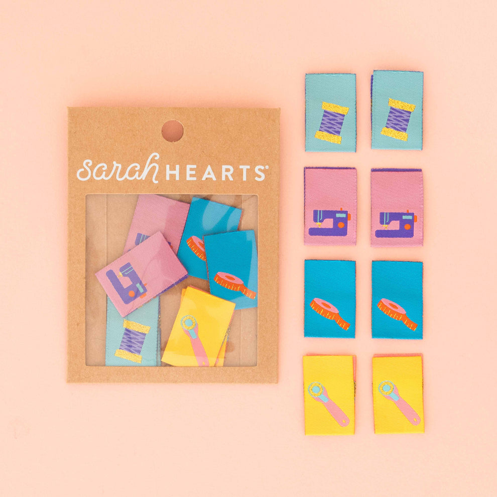 Sewing Notions Tied with a Ribbon Woven Label Multipack – Sarah Hearts